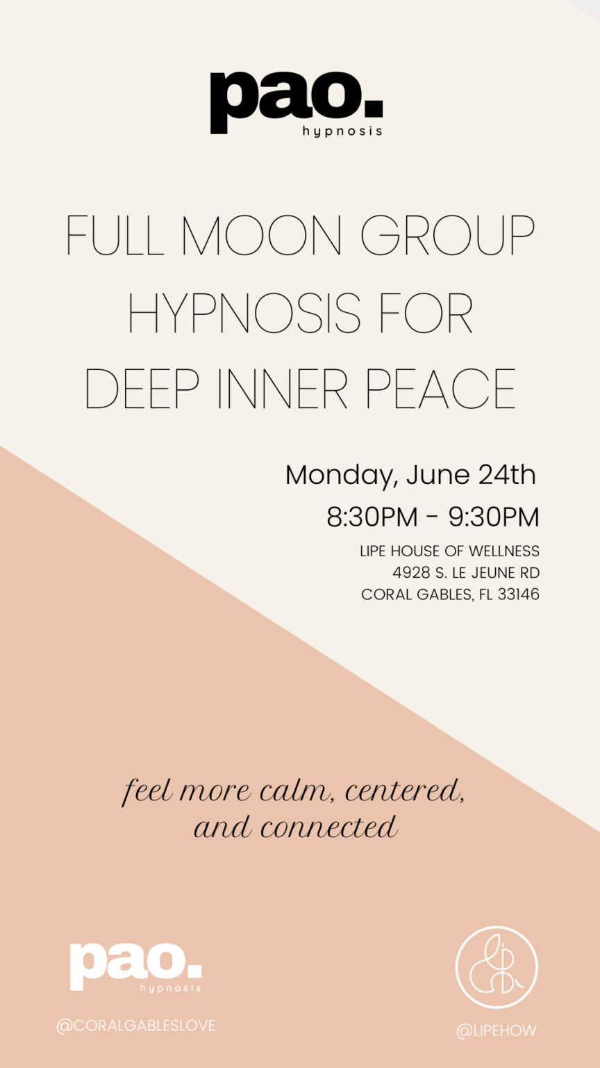 Join Me For a Full Moon Group Hypnosis For Inner Peace at Lipé House of ...
